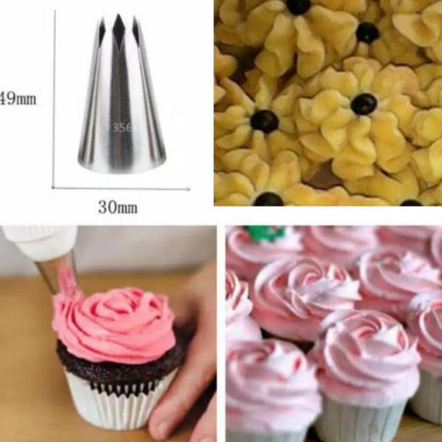 Jual Spuit bintang besar no 356 cocok dekorasi kue semprit kue kering ...