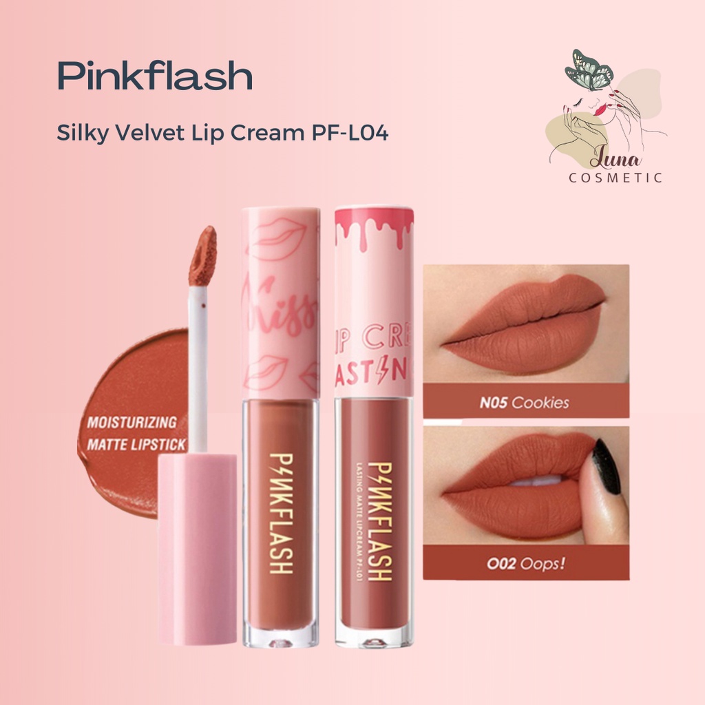Jual PINKFLASH Silky Velvet Lip Cream Lipcream Lipstick PinkDiary Pink ...