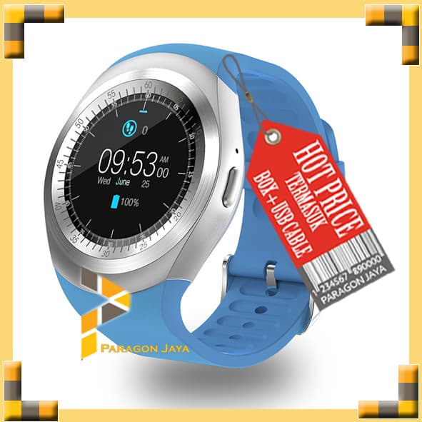 Jual Smart Watch DZ11 / JAM PINTAR Smartwatch Y1 SIM MEMORY BIRU ...