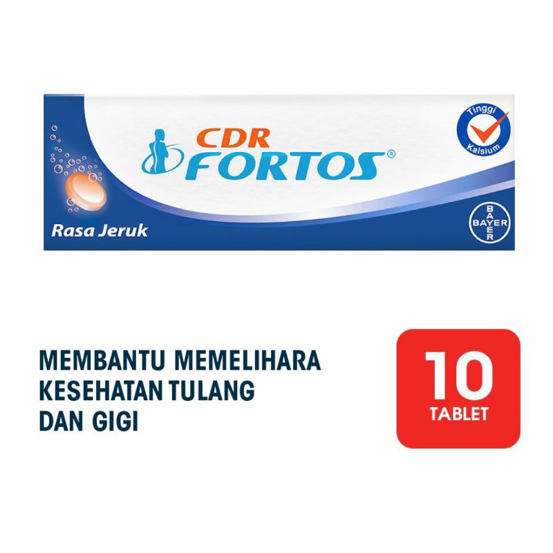 Jual CDR Fortos Suplemen Kalsium 10 Tablet | Shopee Indonesia