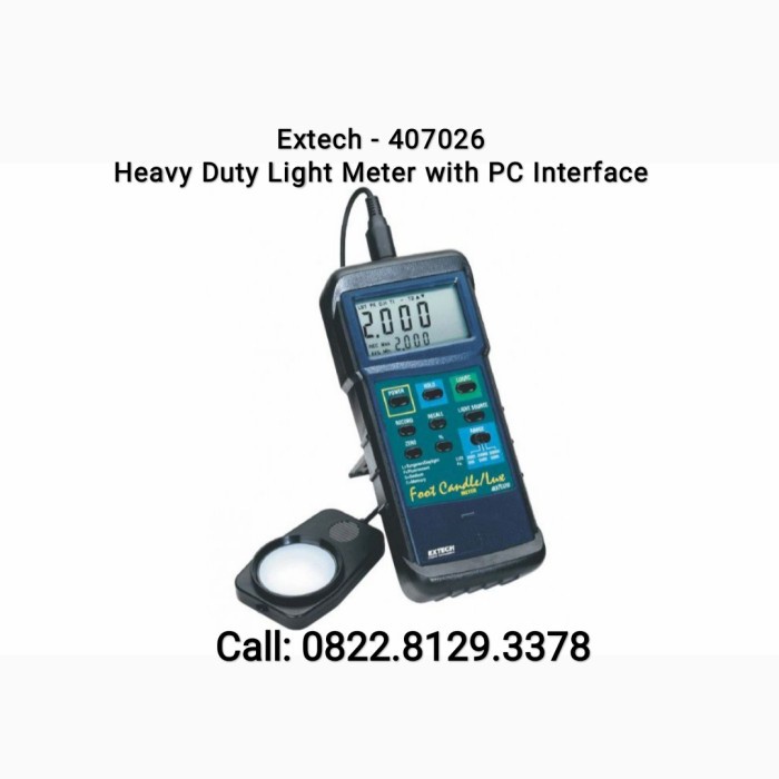 Jual Extech 407026 Heavy Duty Light Meter with PC Interface | Shopee ...