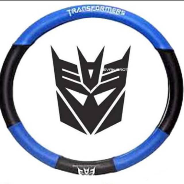 Jual SARUNG STER COVER SETIR PELINDUNG STIR MOBIL LOGO TRANSFORMER BIRU ...