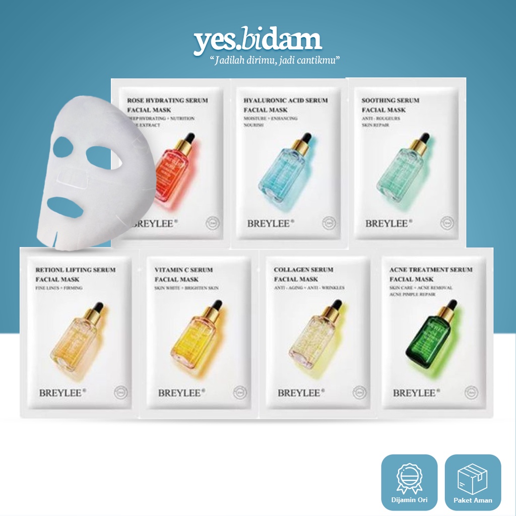 Jual Breylee Sheet Mask Varian - Rose Hydrating, Hyaluronic Acid ...