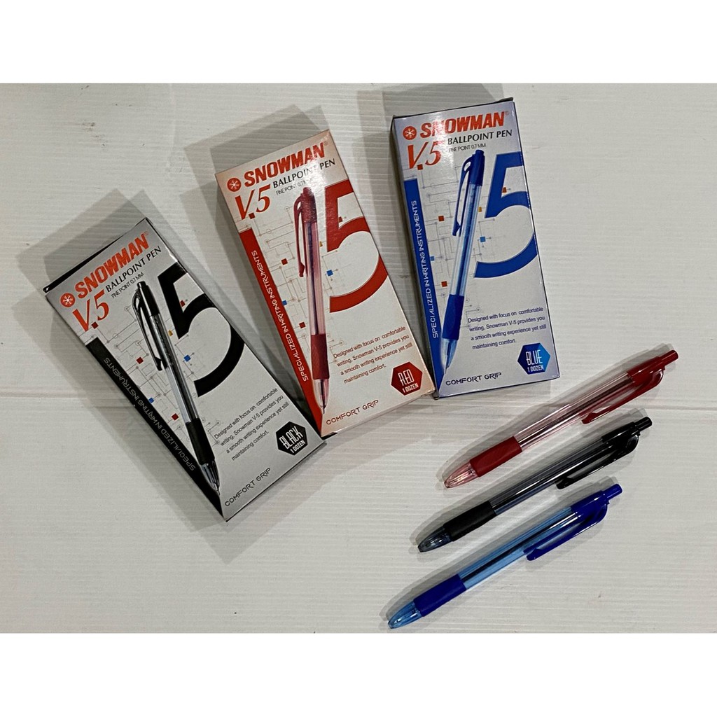 Jual Pen Snowman V5 [Per 1 Lusin/ 12 Pcs] | Shopee Indonesia
