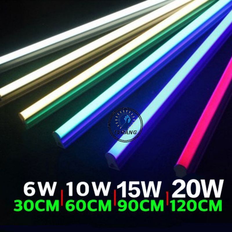 Jual Lampu TL Neon T5 LED 6W 30CM 10W 60CM 15w 90cm 20W 120CM Tube Warna Warni | Shopee Indonesia