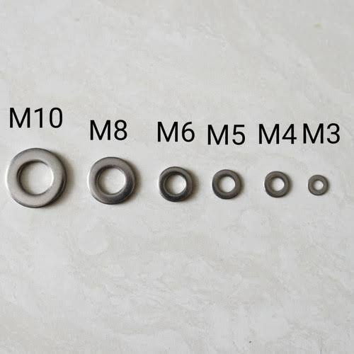 Jual Ring Plat Stainless Steel Putih Kuning M3 M4 M5 M6 M8 M10 3 4 5 6 ...