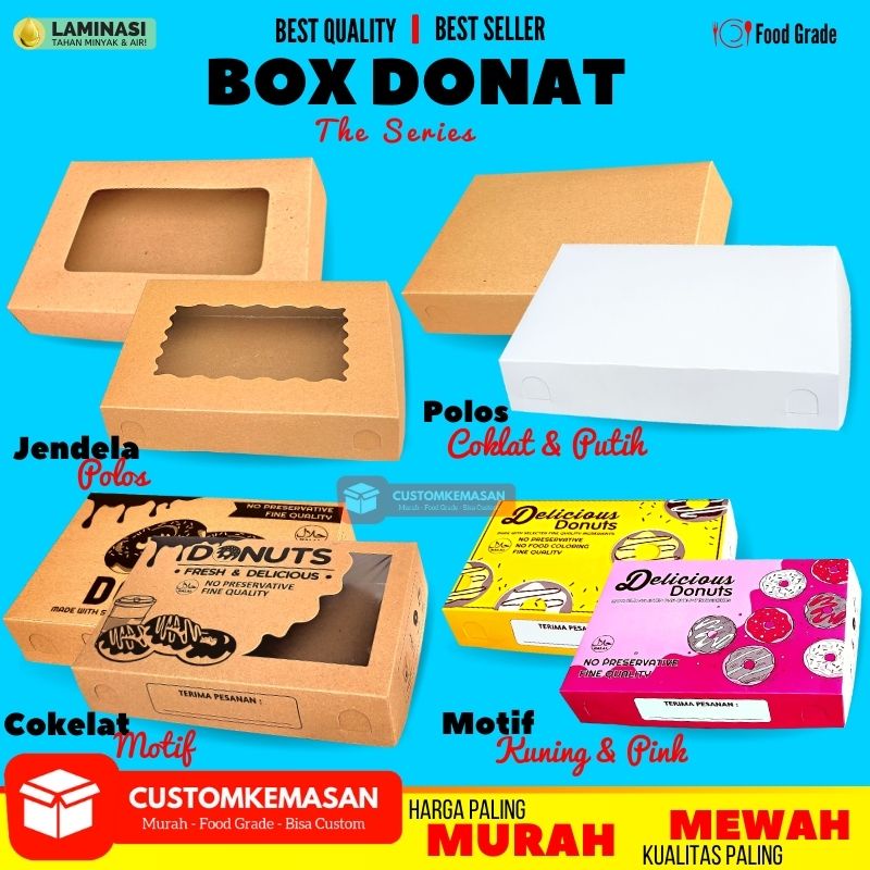 Jual Box Donat, Dus donat, Kotak Donat, Kemasan Donat, Tempat donat ...