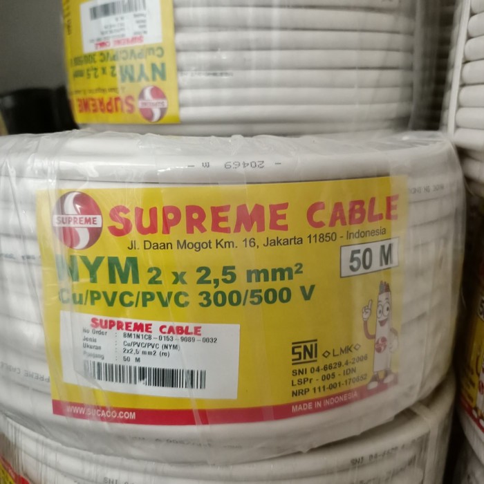 Jual KABEL TUNGGAL NYM 2x2.5 SUPREME 50M / 50 Meter | Shopee Indonesia