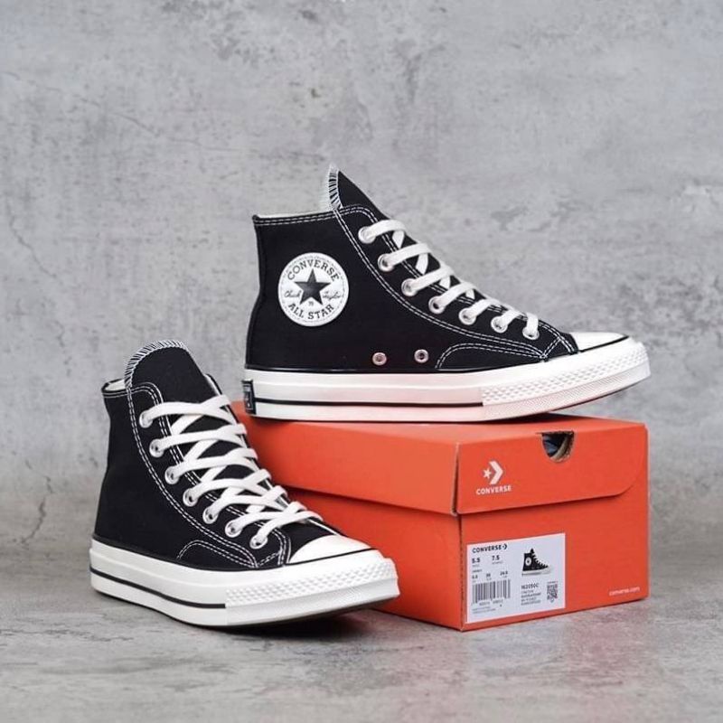 Jual SEPATU CONVERSE ALLSTAR HI BLACK EGRET / SEPATU PRIA WANITA ...