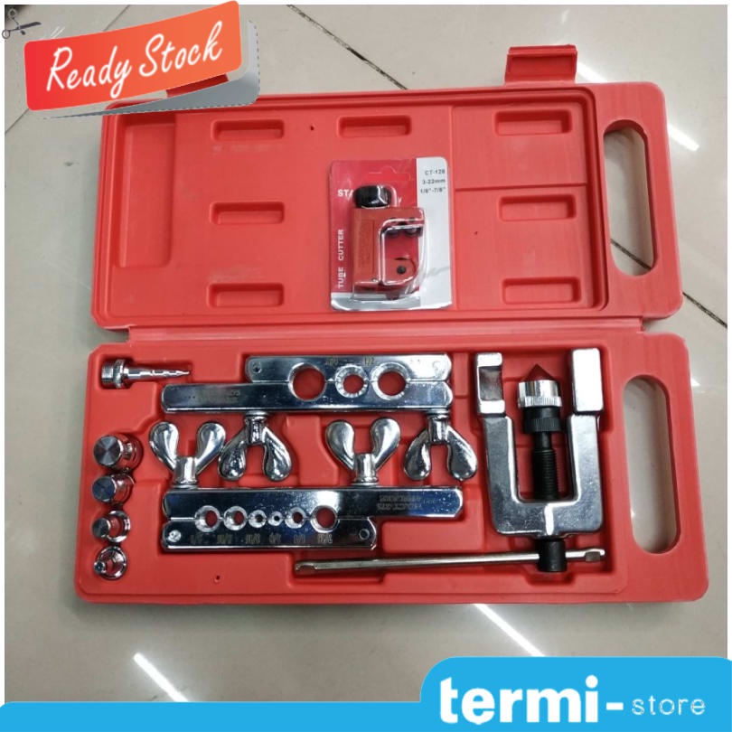 Jual Alat Pempih Pipa Ac Flaring Swaging Tool Kit set Cutter | Shopee ...