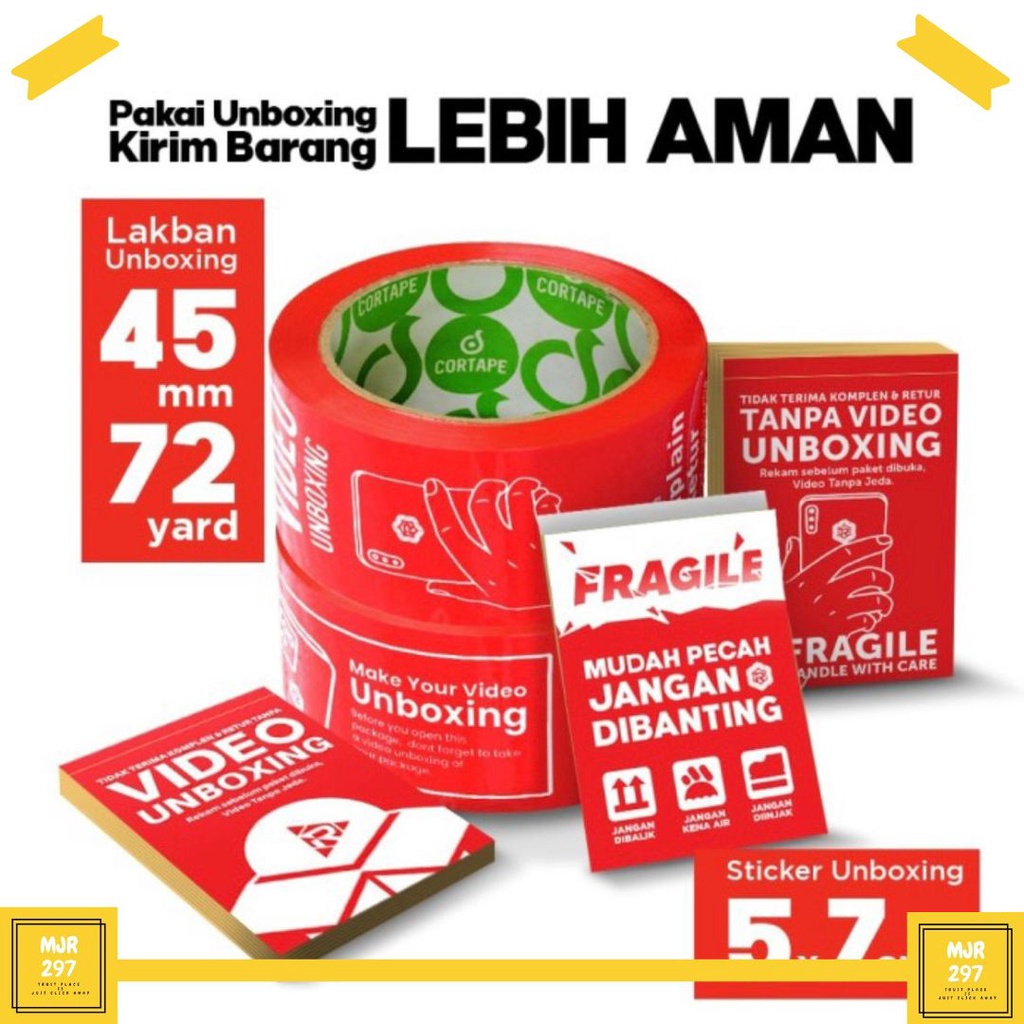 Jual LABEL STICKER UNBOXING | LAKBAN FRAGILE | STIKER LABEL VIDEO ...