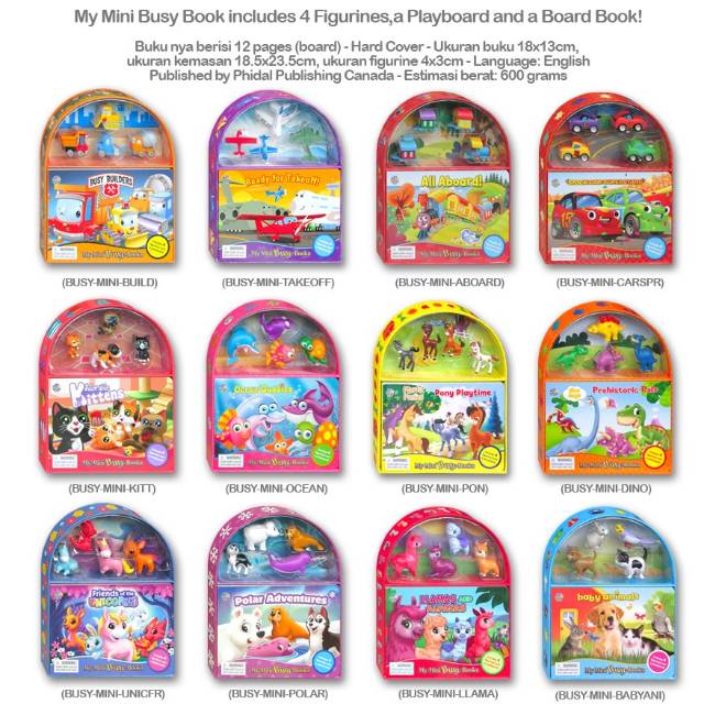 Jual My Mini Busy Book includes 4 Figurines, a Playboard and a Board ...