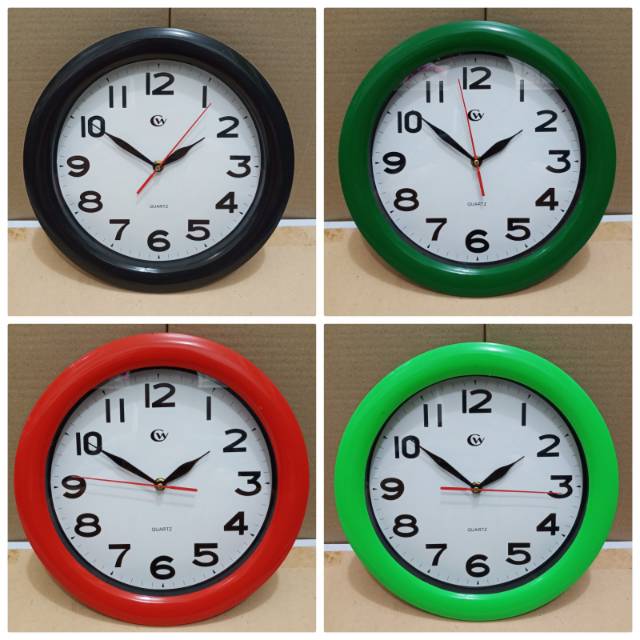 Jual Jam dinding polos murah bulat jam dinding CW ukuran 30cm | Shopee ...