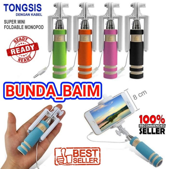 Jual Jual TONGSIS MINI KABEL TOMBOL SHUTTER TONGKAT NARSIS SELFIE STICK ...