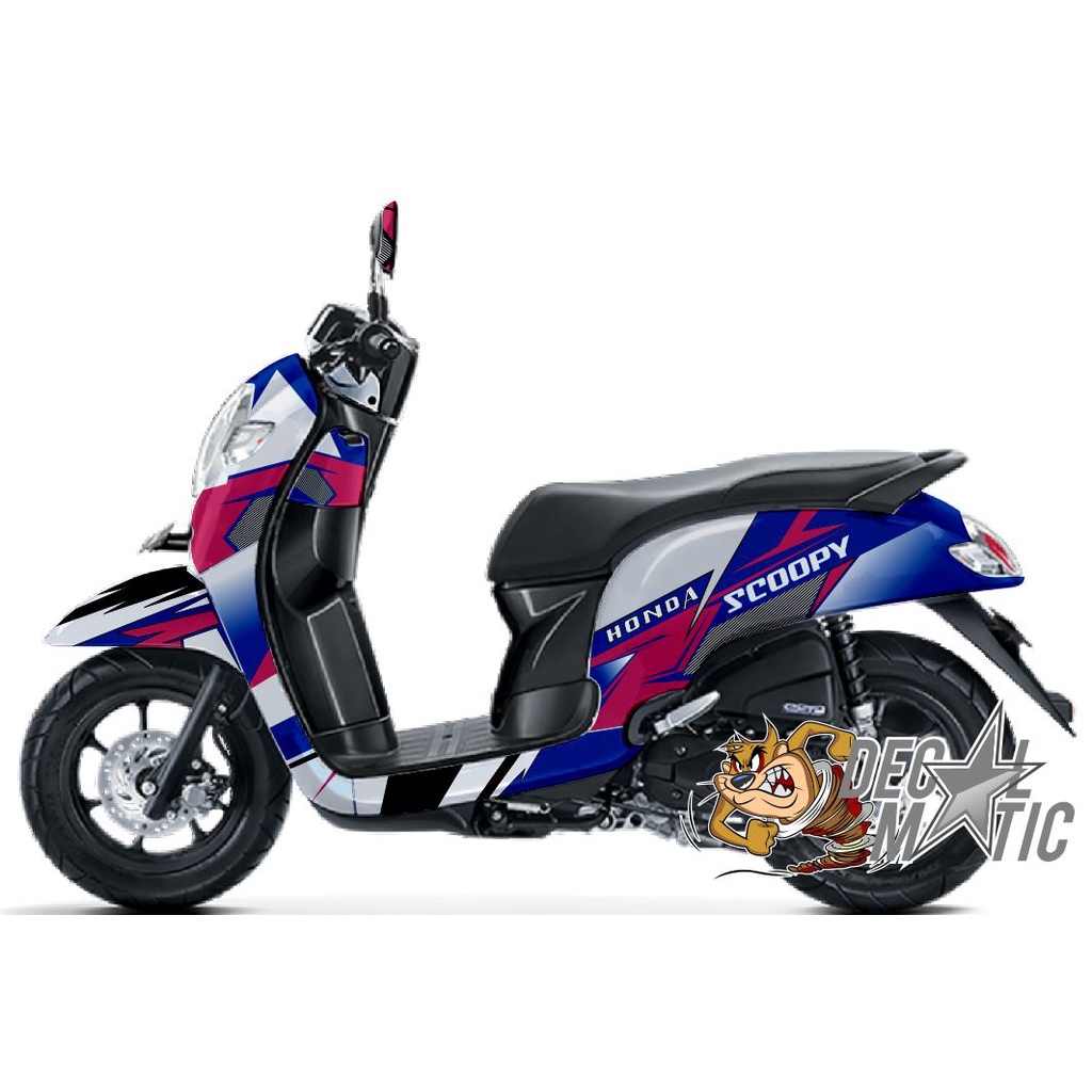 Jual Stiker Full Body Decal Scoopy FI Stylish Grafis Hitam Pink ...