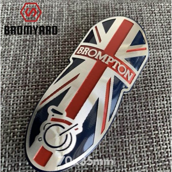 Jual Jual Brompton Emblem Logo England Sticker Decals Plate Sepeda ...