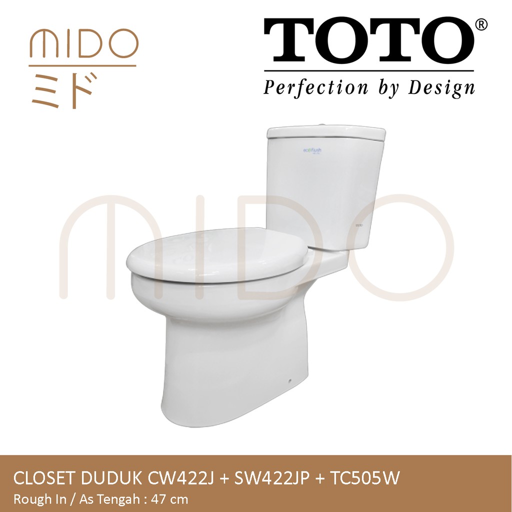 Jual CLOSET / KLOSET / TOILET DUDUK TOTO CW422J SW422JP CW 422 J SW 422 ...