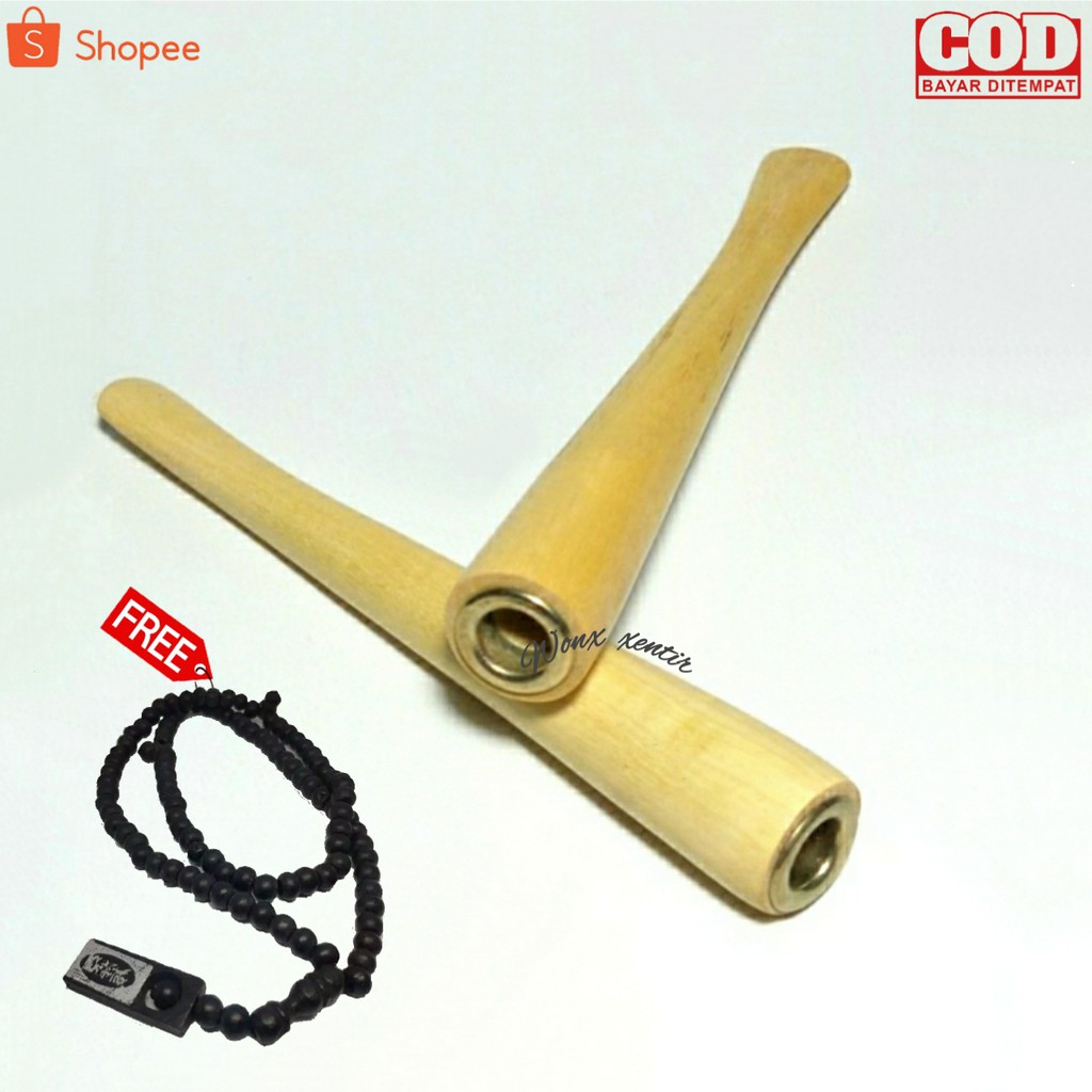 Jual Pipa Once Rokok Cangklong Kayu Kemuning Gading Asli Natural Gratis ...