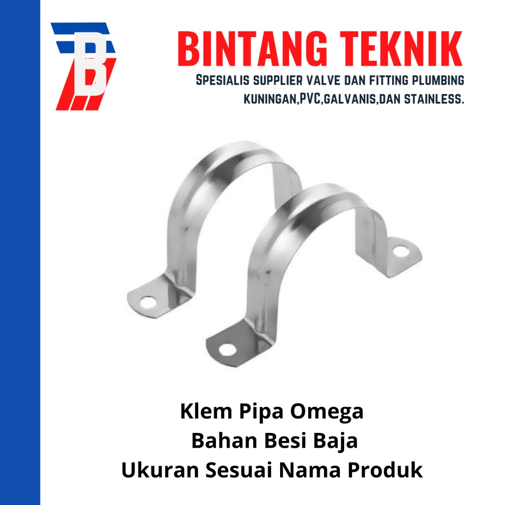 Jual Klem Pipa Omega 4" inch Bahan Besi Galvanis | Shopee Indonesia