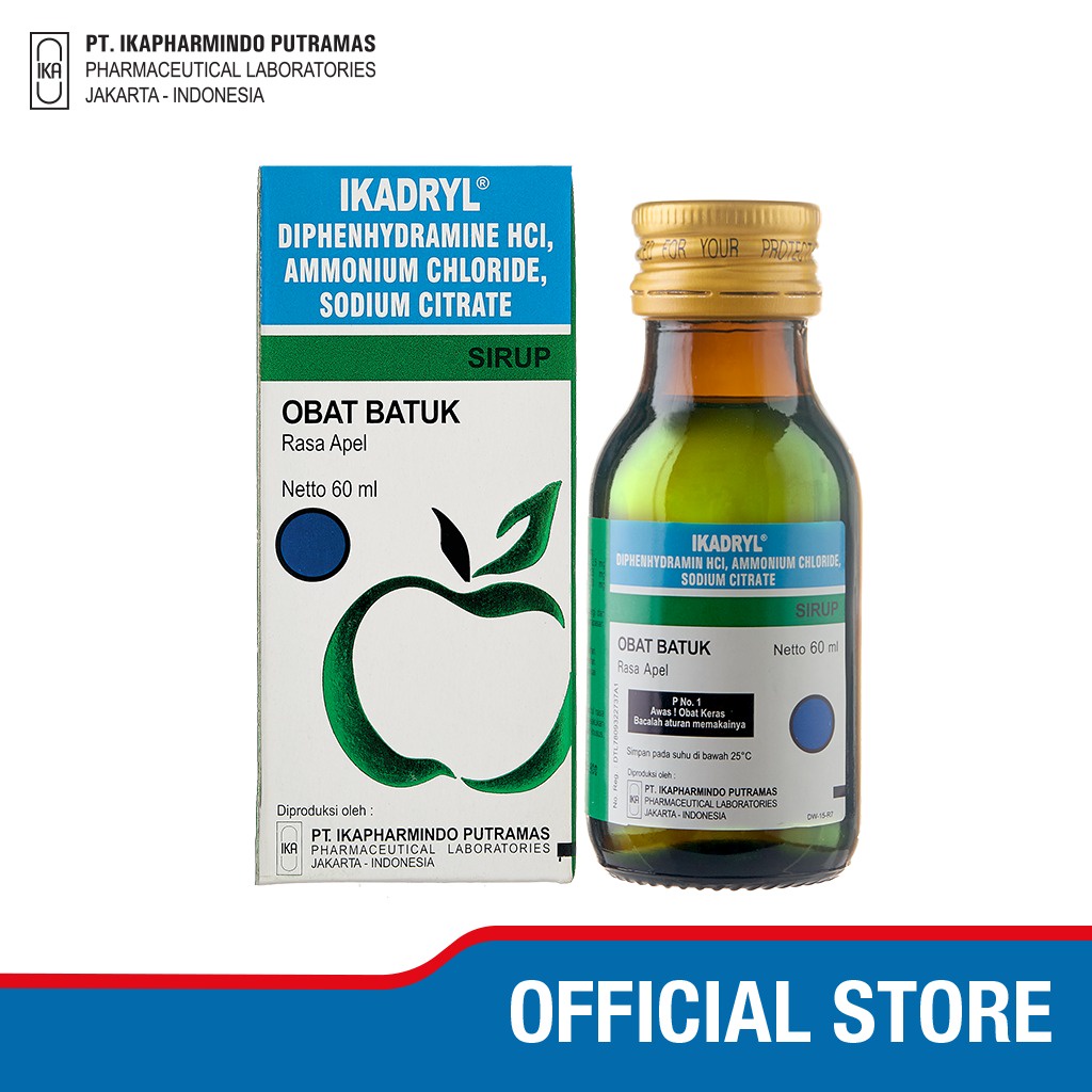Jual Ikadryl 60 mL - Obat batuk berdahak anak rasa apel - Ikapharmindo ...