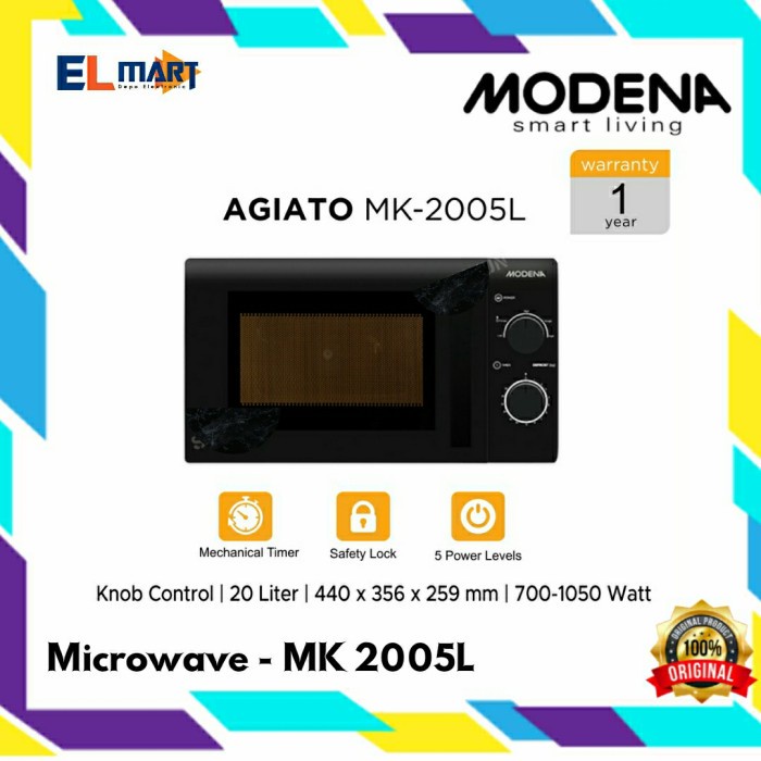 Jual Microwave Oven Modena 2Agiato MK 2005L 2005 L MK2005L 20 Liter 20L ...