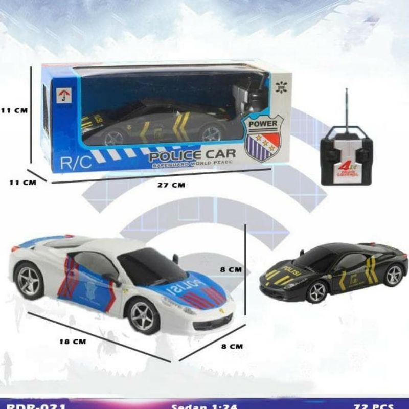 Jual RDR021 Hitam RC Polisi Police Car Mainan Anak Mobil Mobilan Remote ...