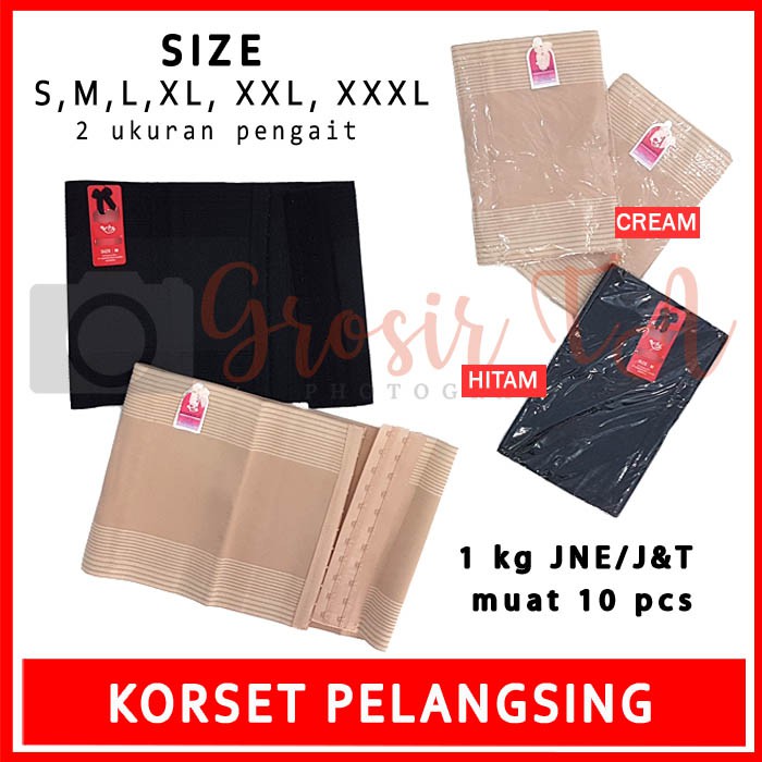 Jual GTA Korset Stagen Pengecil Perut Wanita Pria Ukuran Pendek Kait 2 ...