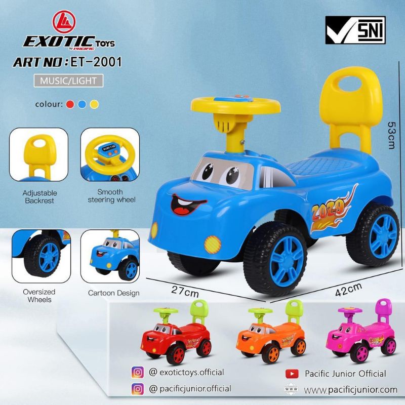 Jual Exotic ET-2001 Mainan Mobil-Mobilan Anak Ride on Mobilan Anak ...