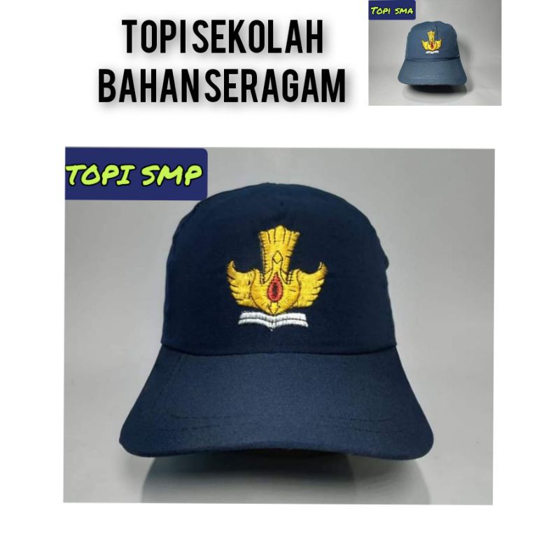 Jual PROMO TOPI SEKOLAH SMP DAN SMA POLOS BISA JUGA TOPI DAN DASI ...