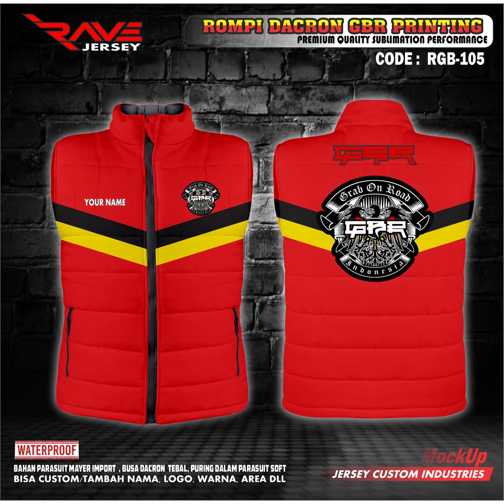 Jual ROMPI PUFFER/DACRON/GELEMBUNG GBR FULL PRINTING CUSTOM (DESAIN ...