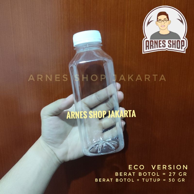 Jual Botol Plastik Kale Kotak 500 ml ECO PET | Shopee Indonesia