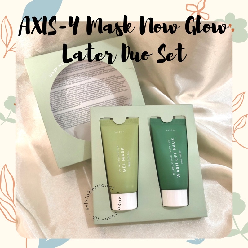 Jual AXIS Y - Mask Now Glow Later Duo Set Gel Mask & Mugwort Mask ...