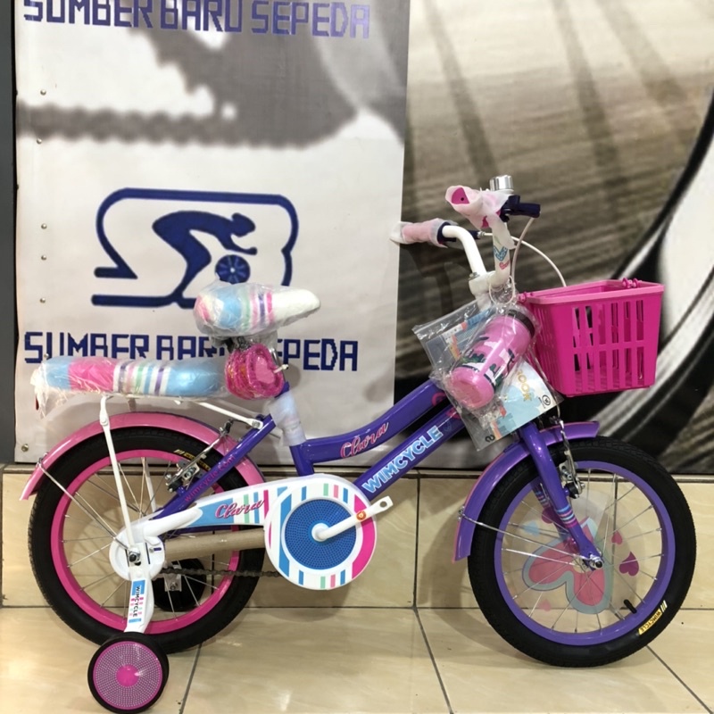 Jual SEPEDA ANAK MINI WIMCYCLE CLARA 16 INCH KERANJANG | Shopee Indonesia