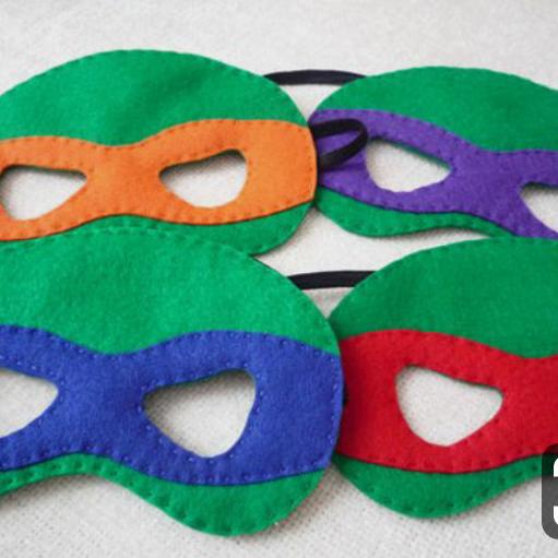 Jual Cuci Gudang Awal Tahun Ninja Turtle Felt Mask - Topeng Flanel ...