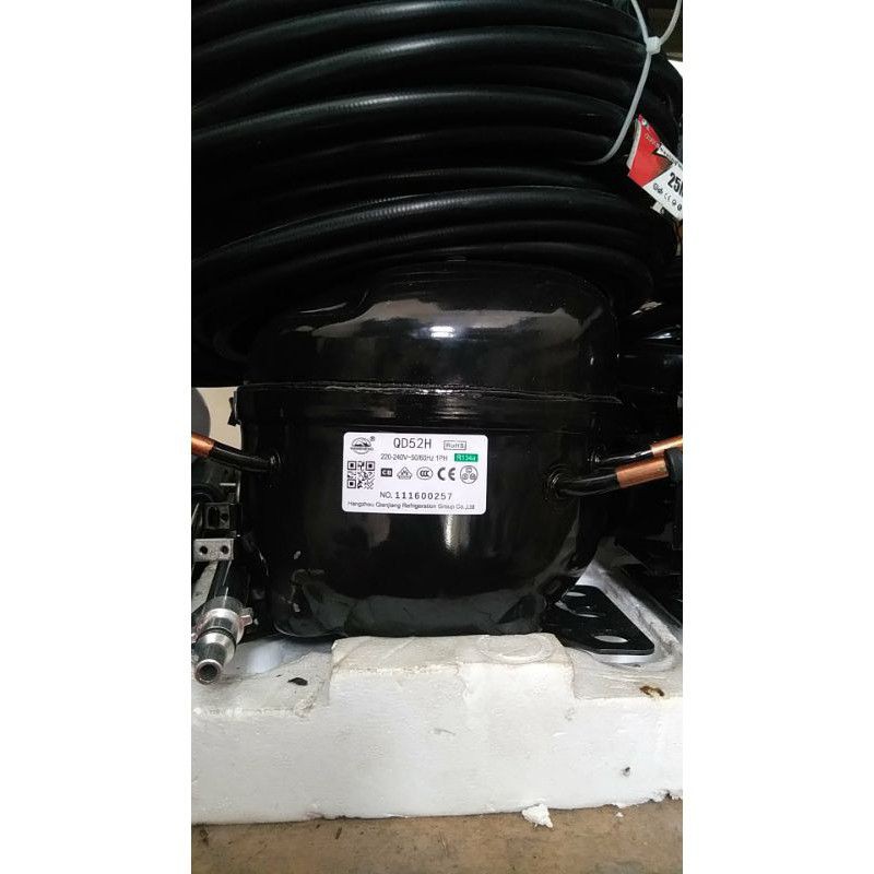 Jual kompresor kulkas 2 pintu type QD52H dan K48HL 1/6 pk FREE RILAY ...