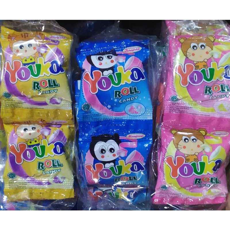 Jual Youka Roll Candy ( isi 20 pcs @5gr ) | Shopee Indonesia