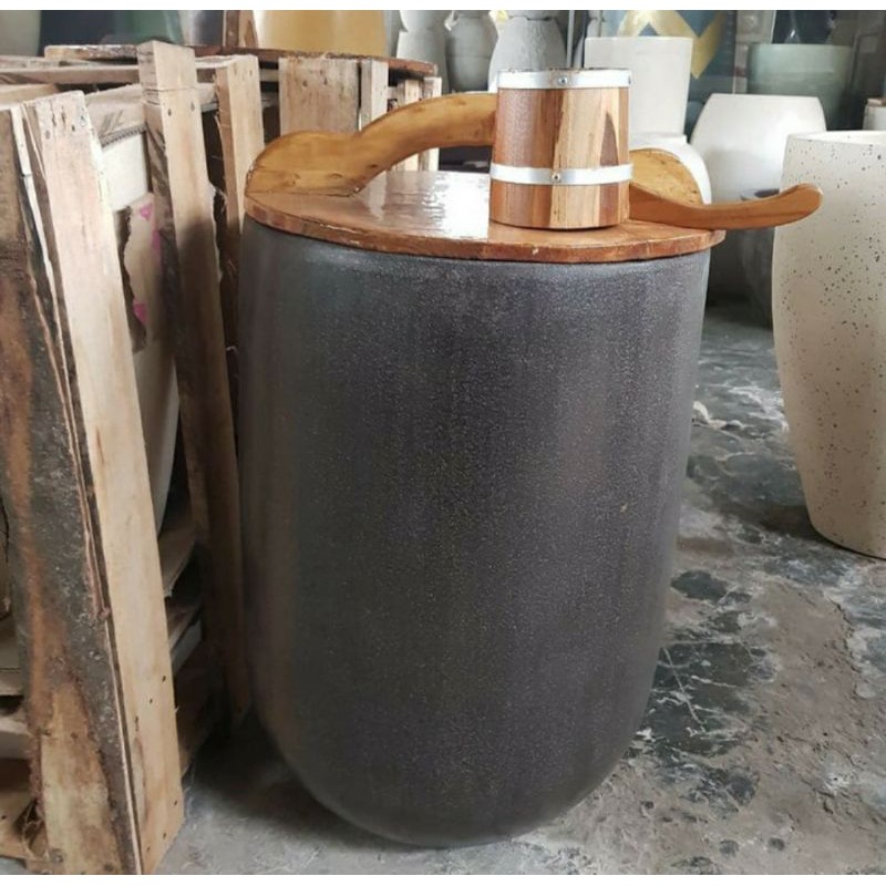 Jual Bak Mandi Teraso Jumbo Tinggi 80cm Diameter 60cm tidak termasuk ...