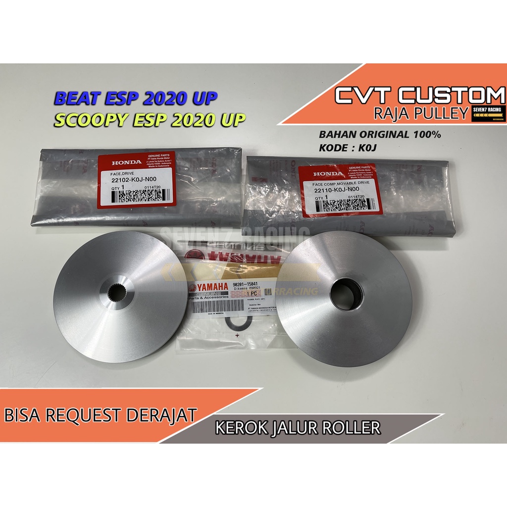 Jual PULLEY UPGRADE CVT GENIO ALL NEW BEAT SCOOPY 2020 PAKET PULLEY SET ...