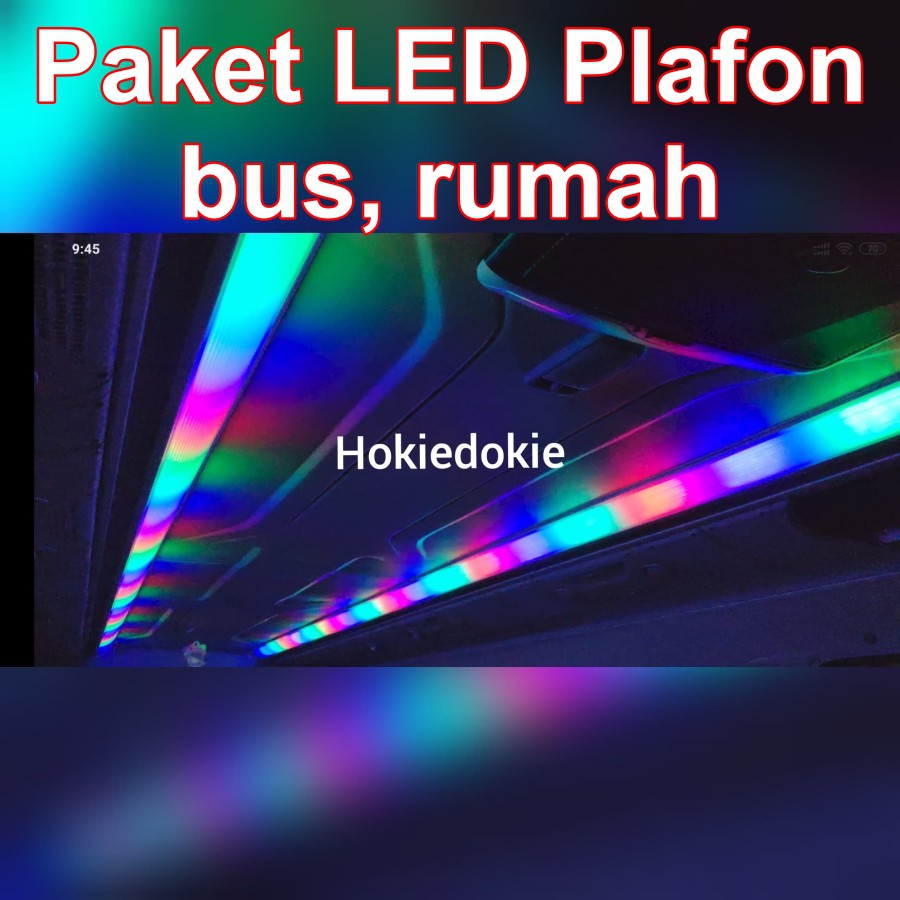 Jual Paket LED Plafon Bus RGB 20 Meter 24v Super Terang Remote Control ...