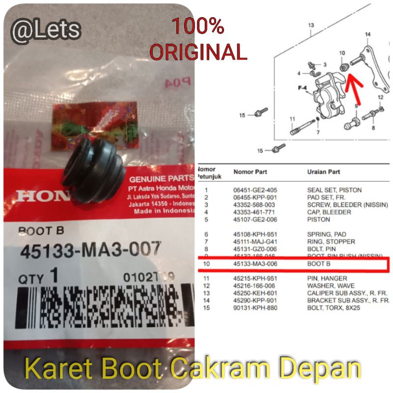 Jual KARET BOOT B CAKRAM DEPAN DAN BELAKANG TIGER | Shopee Indonesia