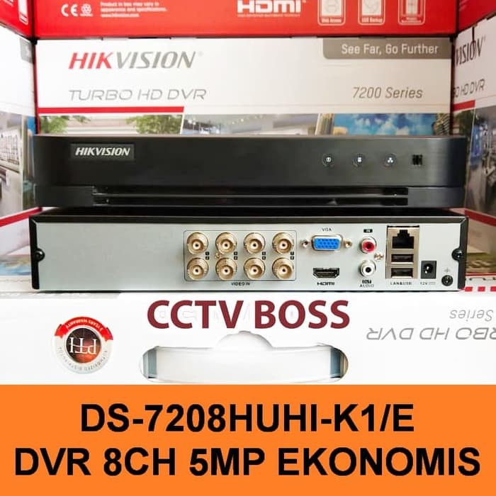 Jual DVR HIKVISION 8CH 5MP DS-7208HUHI-K1/E ECONOMIC SERIES (4K & H265 ...