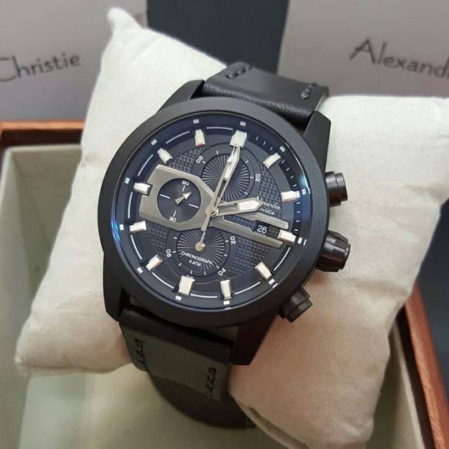 Jual Jam Tangan Pria Alexandre christie AC 6270 Full Black original Men ...