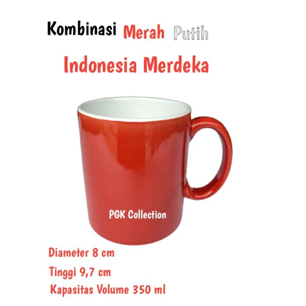 Jual Gelas Keramik Mug Cangkir Keramik Gelas Minum Indonesia Merdeka ...