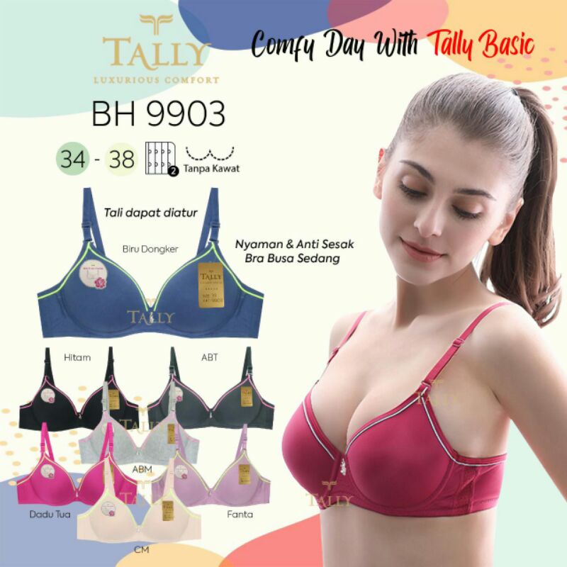 Jual Bra bh Tally 9903 busa tanpa kawat ukuran 34-38 | Shopee Indonesia