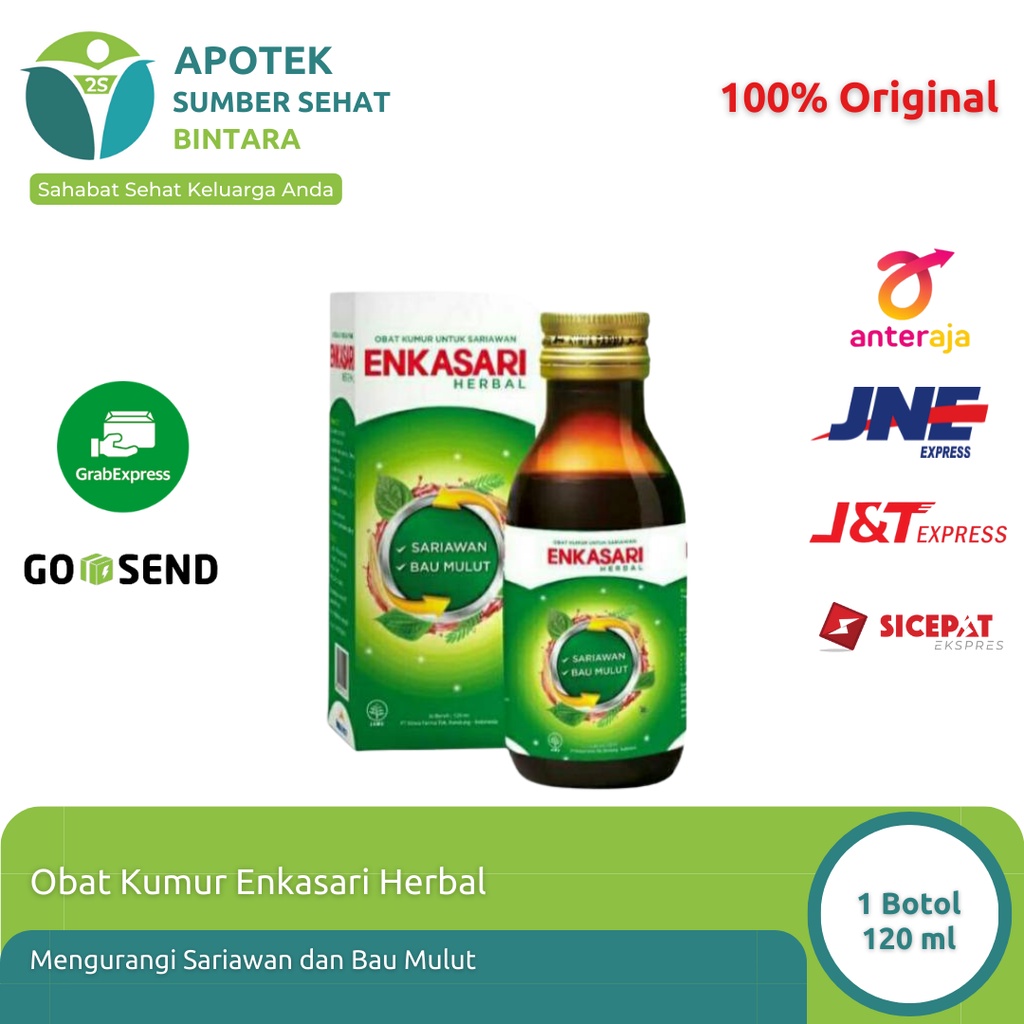 Jual Enkasari Herbal Obat Kumur 1 Botol 120 ml | Shopee Indonesia