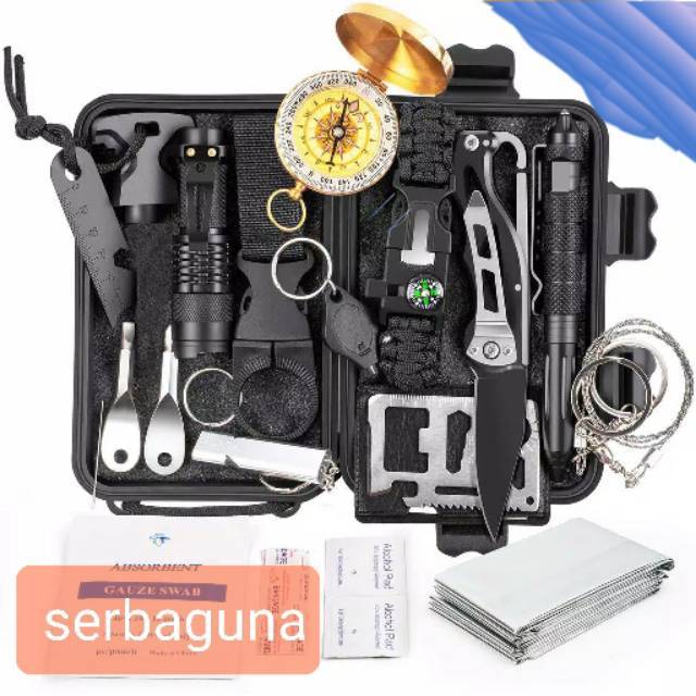 Jual Survival [MULTIFUNGSI DI ALAM]Alat serba guna Survival Kit 11 in 1 First Aid SOS Tools ...