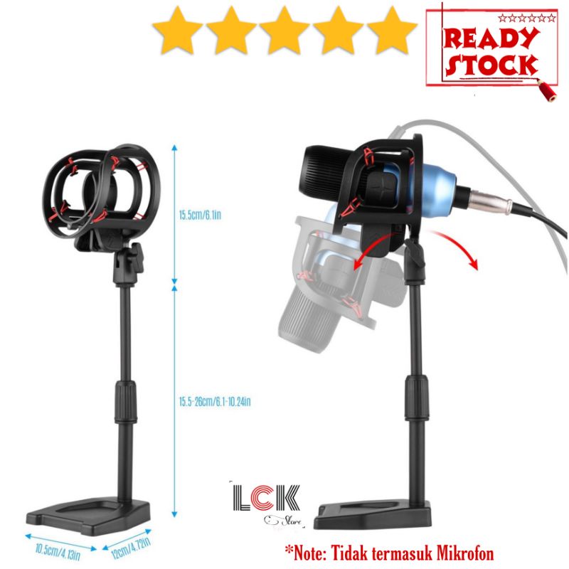 Jual Stand mic meja - tripod stand mic pendek podium - mikrofon stand ...