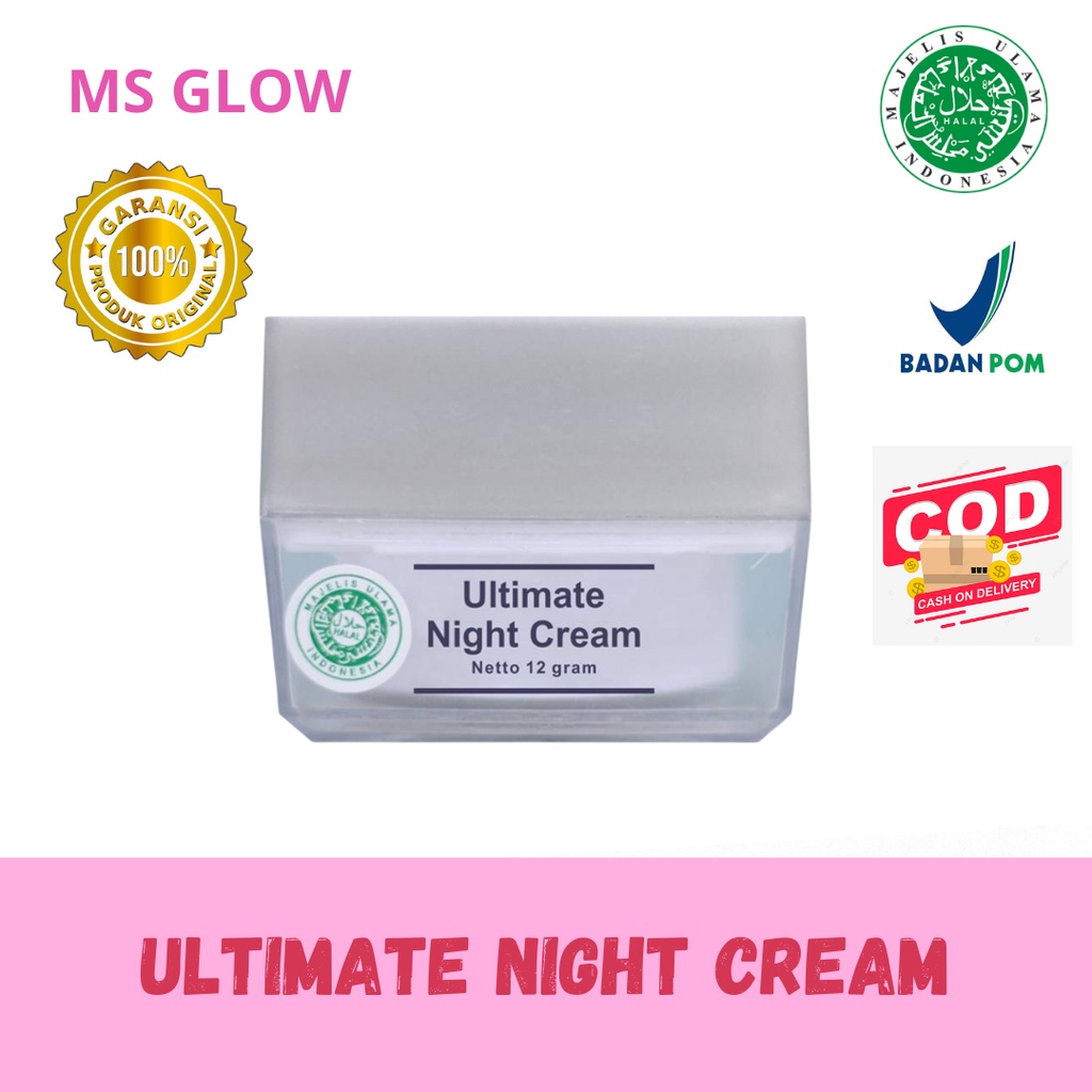 Jual Ms Glow Ultimate Night Cream | cream malam ms glow ultimate ...