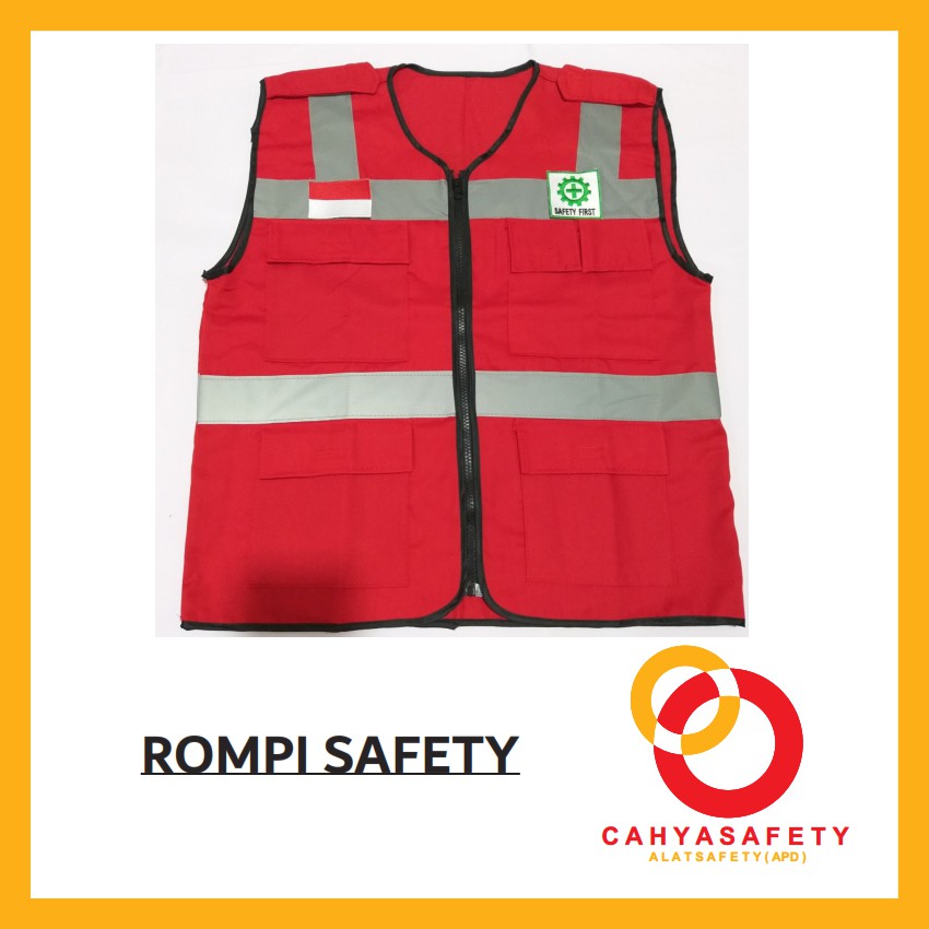 Jual rompi safety / rompi safety logo / rompi safety kantong / bahan ...