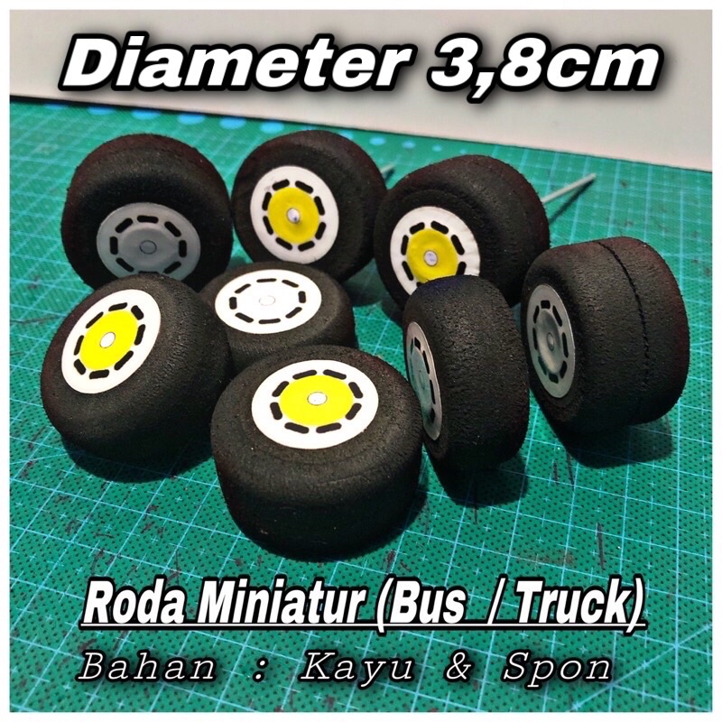 Jual Roda Miniatur Truk Bus Diameter 3,8cm (1set) | Shopee Indonesia